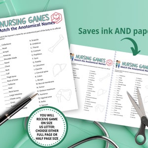 Anatomy Matching Game, Nursing Trivia, Medical Games, Nursing Games ...