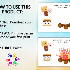 Summer Handprint Craft, S'mores Handprint Craft, Summer Handprint Art ...