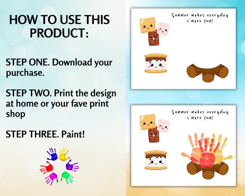 Summer Handprint Craft, S'mores Handprint Craft, Summer Handprint Art ...