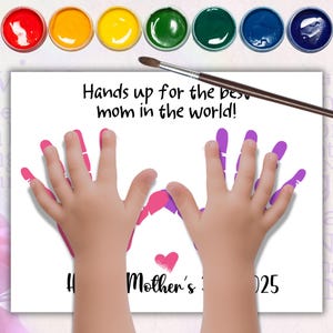 Mother's Day Handprint Craft, Best Mom, Handprint Art, Handprint Sign ...