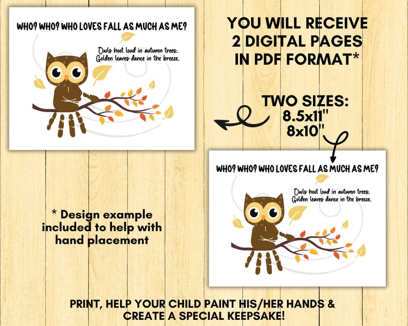 Owl Handprint Craft, Fall Handprint Craft, Fall Handprint Art ...