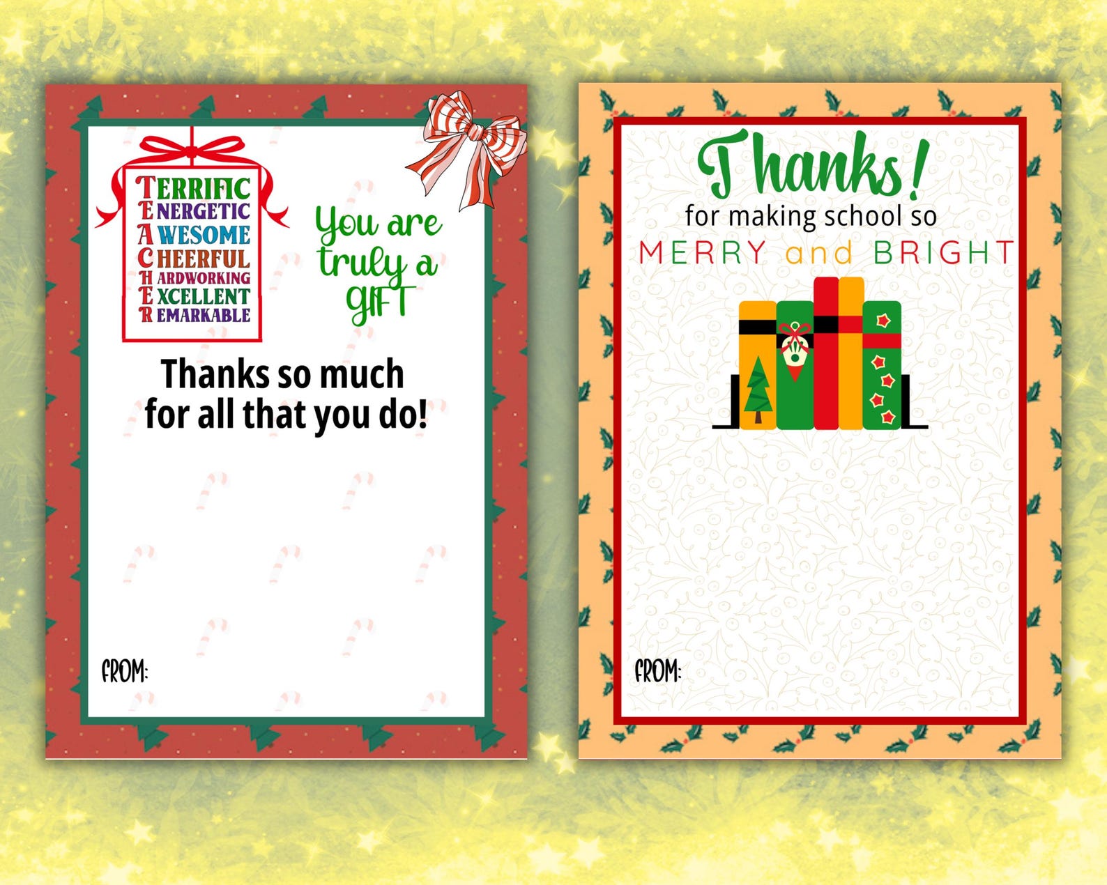 Christmas Gift Card Holder for Teachers, Christmas Gift Ideas, Employee ...