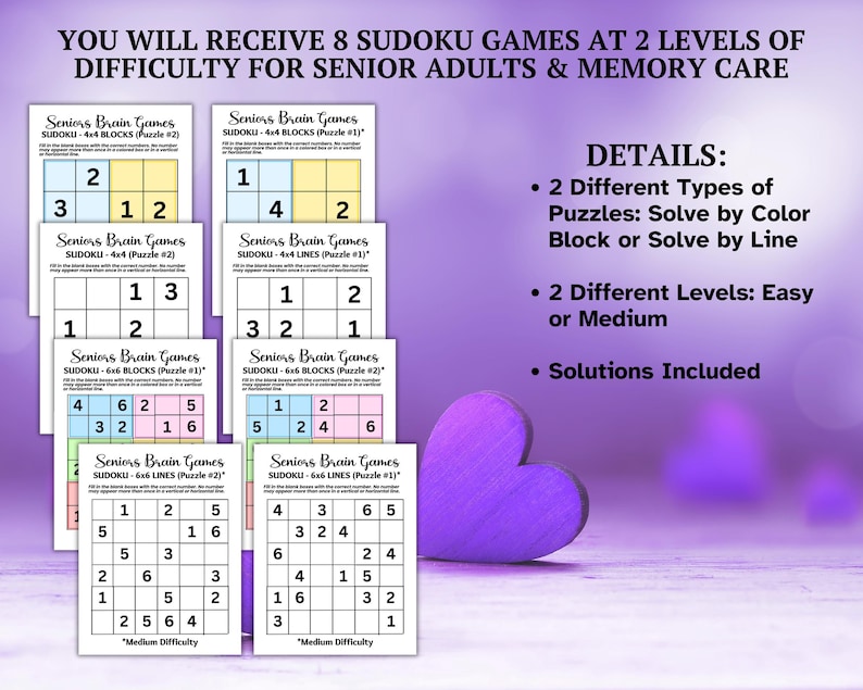 Seniors BRAIN GAMES BUNDLE, Dementia Games, Dementia Activities ...