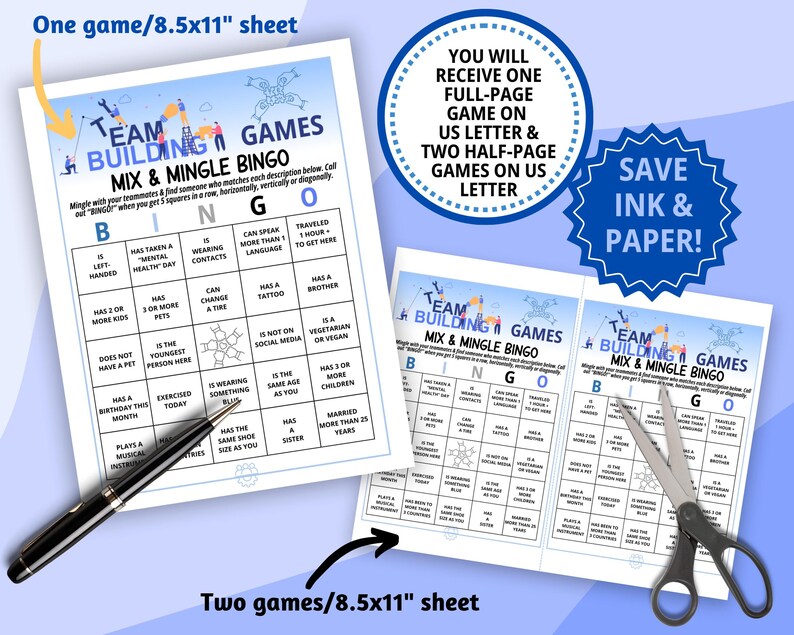 Team Building Bingo, Mix and Mingle, Team Building Games, Team Bonding ...