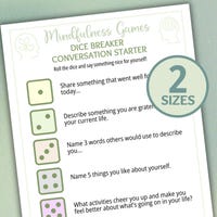 Printable Icebreaker Activity, Dice Icebreaker, Roll and Tell Game, Get ...