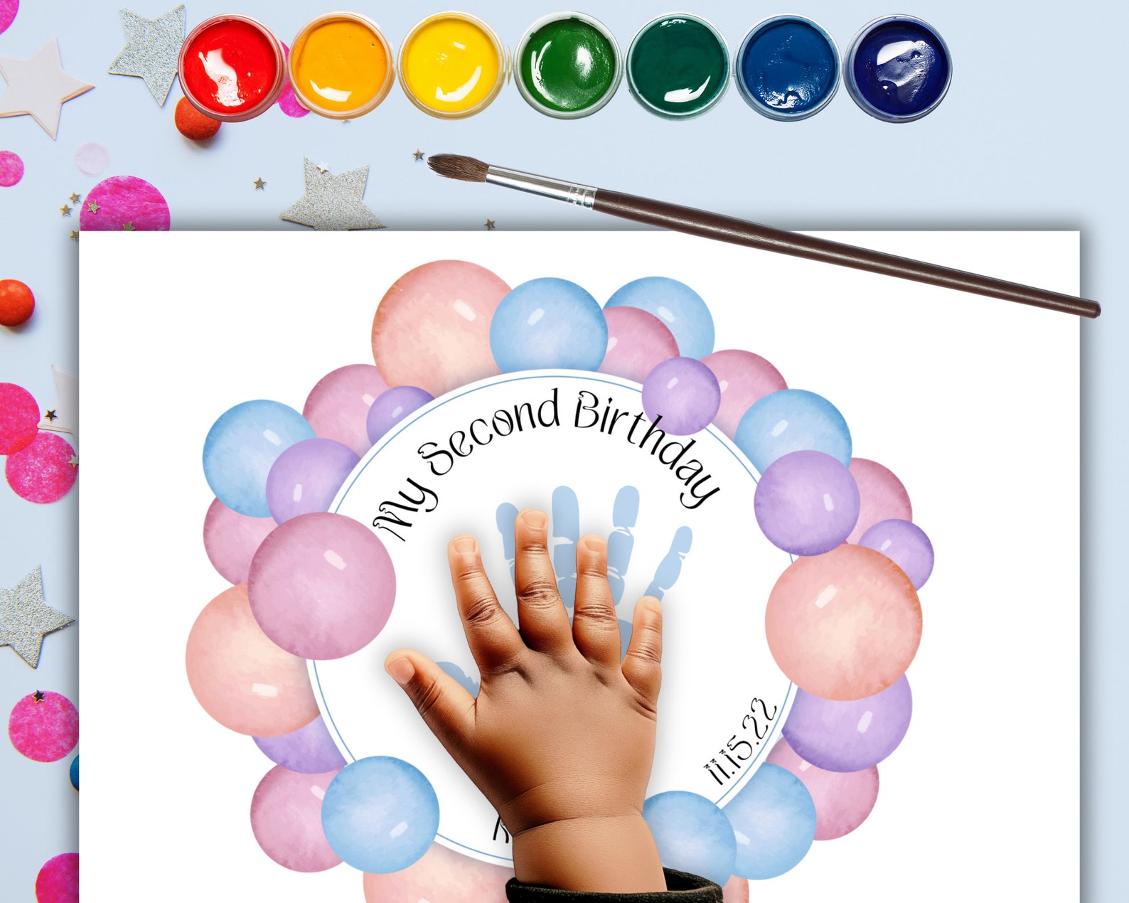 Customized Birthday Craft, Customized Handprint Craft, Birthday ...