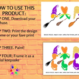 Halloween Footprint Craft, Witch Footprint, Fall Handprint Craft, Fall ...