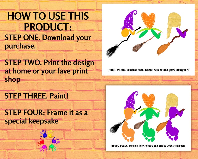 Halloween Footprint Craft, Witch Footprint, Fall Handprint Craft, Fall ...