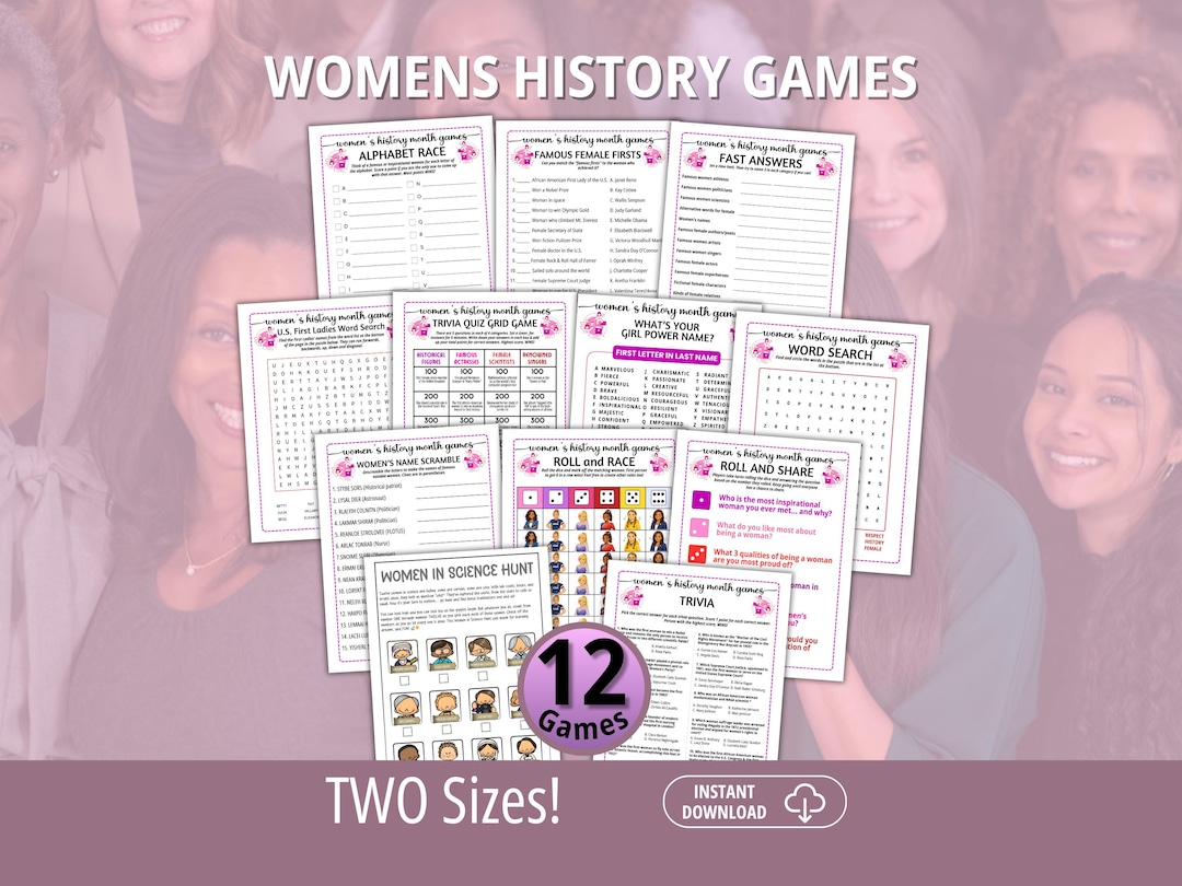 Womens History Month Games, Womens History Month, Family Game Night ...
