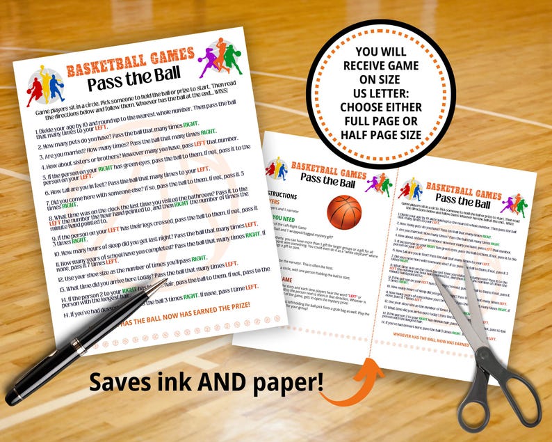 Pass the Ball, Left-right Game, Basketball Games, Basketball Party ...