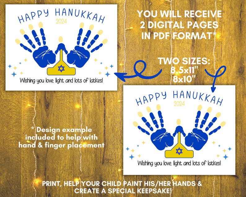 Hanukkah Handprint Craft, Menorah Handprint, Winter Handprint Craft ...