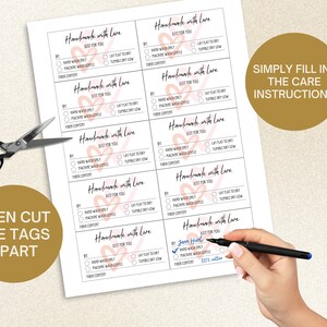Quilt Care Card, Quilt Care Instructions, Printable, Quilt Care Labels ...