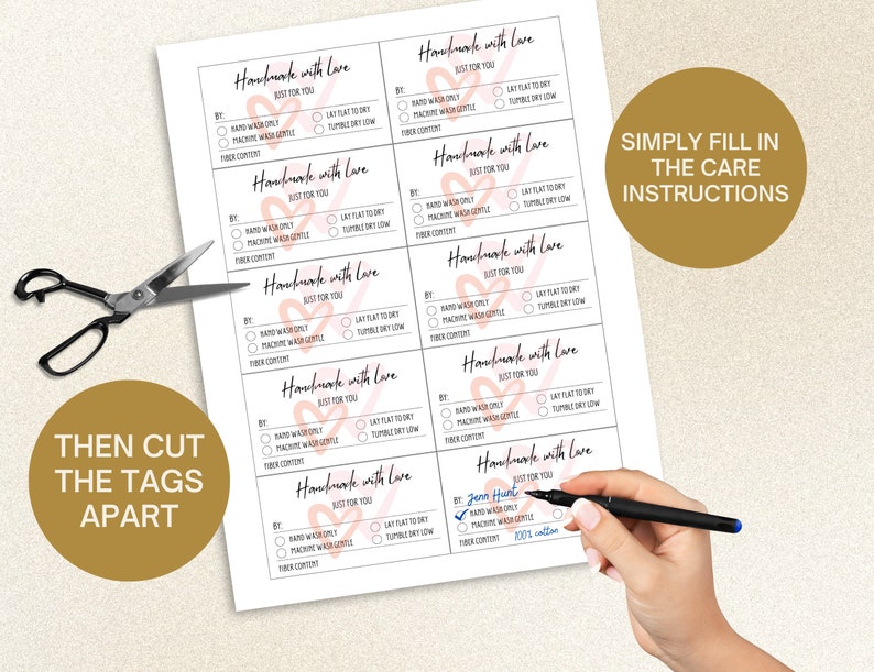 Quilt Care Card, Quilt Care Instructions, Printable, Quilt Care Labels ...