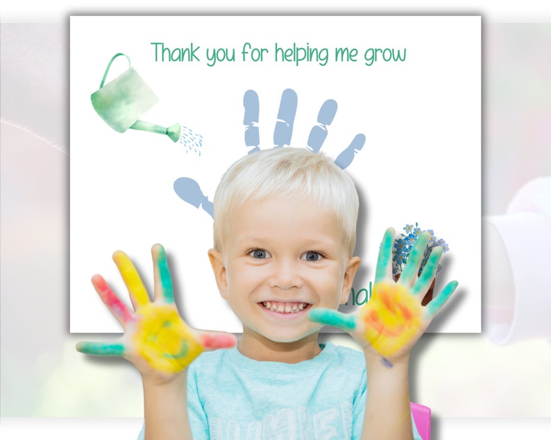 Grandma Handprint Craft Bundle, Help Me Grow, Mothers Day Handprint Art ...