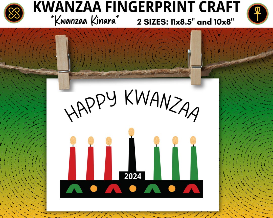 Kwanzaa Handprint Crafts, Kwanzaa Kinara, Fingerprint Art, Winter ...