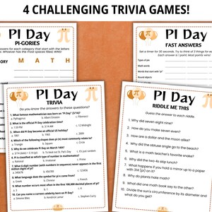Pi Day Games, 12-game BUNDLE, Pi Day Party, Pi Day Download, Math Games ...