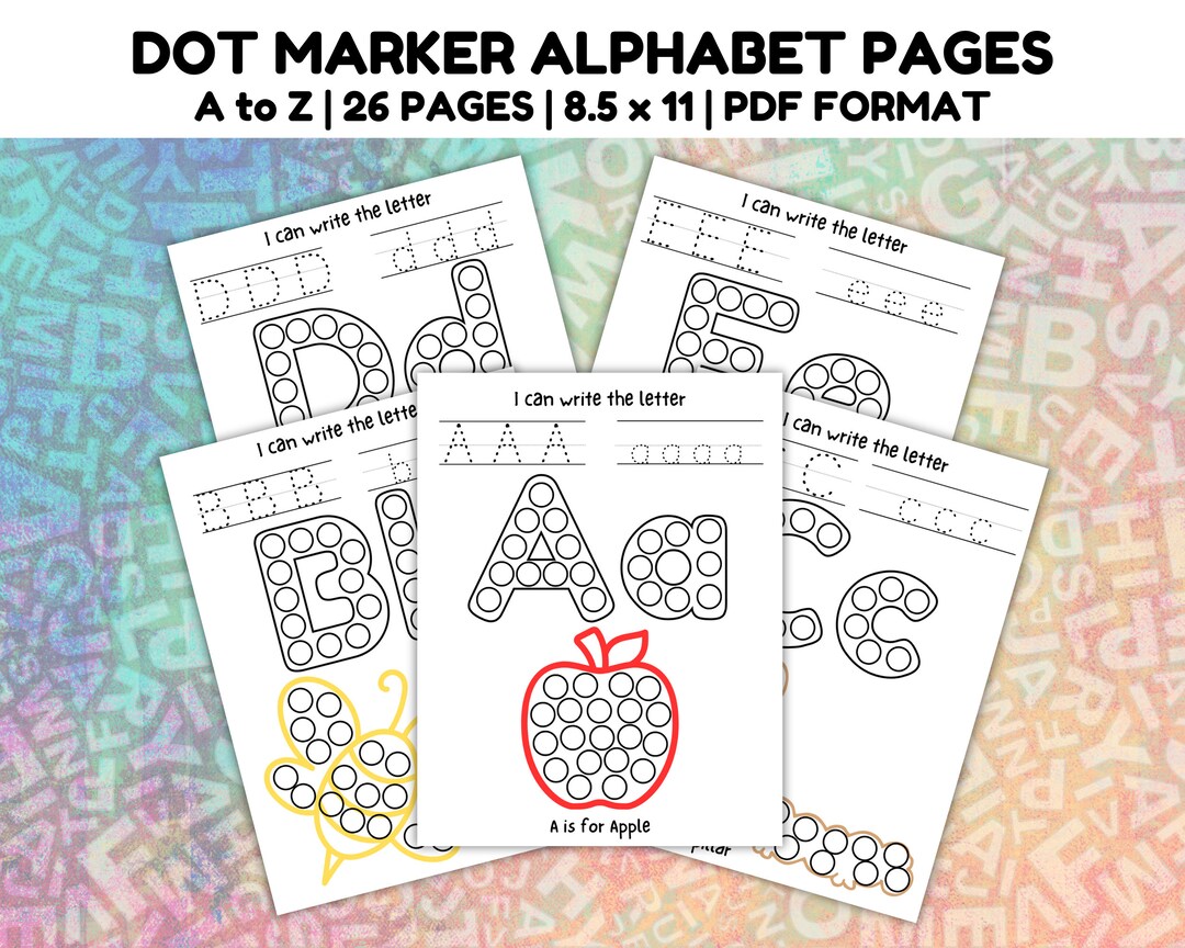 Alphabet Preschool Tracing Worksheets, Dot Marker, Alphabet Letters ...
