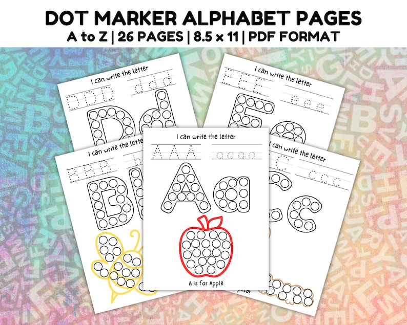 Alphabet Preschool Tracing Worksheets, Dot Marker, Alphabet Letters ...