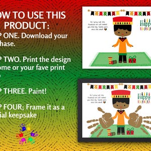 Kwanzaa Handprint Crafts, Kwanzaa Kids Male, Handprint Art, Winter ...