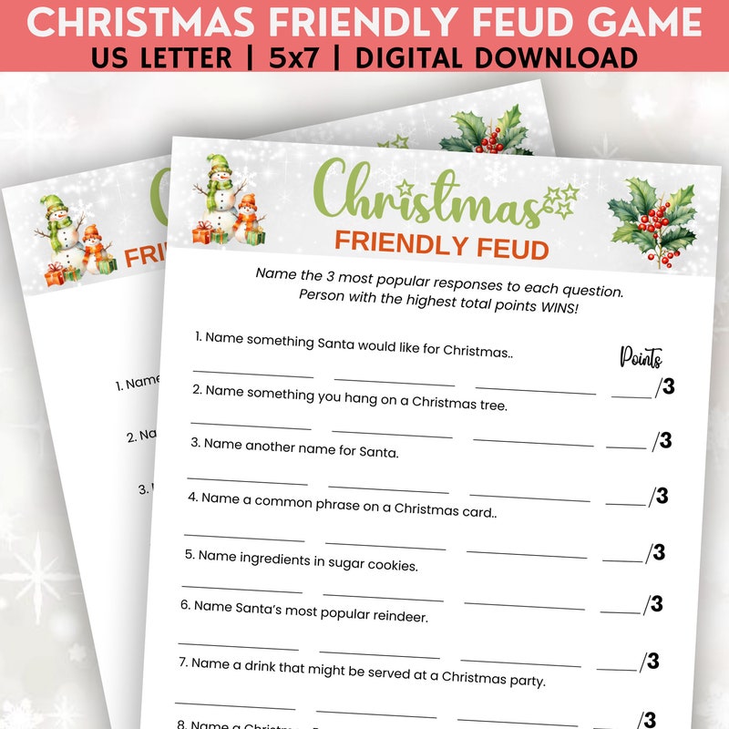 Christmas Family Feud - Etsy