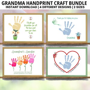 Grandma Handprint Craft Bundle, Mothers Day Handprint Art, Handprint ...