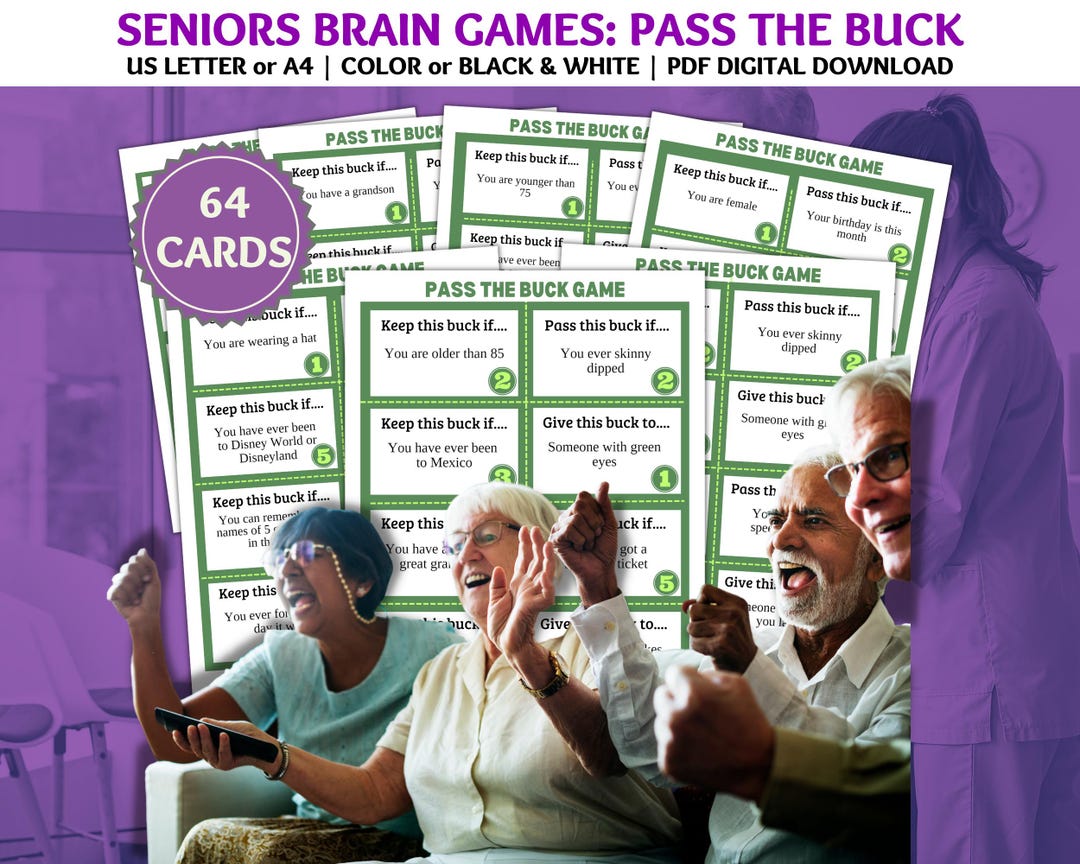 Pass the Buck, Dementia Games, Seniors Brain Games, Dementia Activities ...
