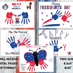 Presidents Day Handprint Craft, Patriotic Handprint Art, Handprint Sign ...