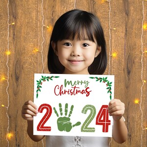 Christmas Handprint Craft, Merry Christmas 2024 Handprint Art, Winter ...