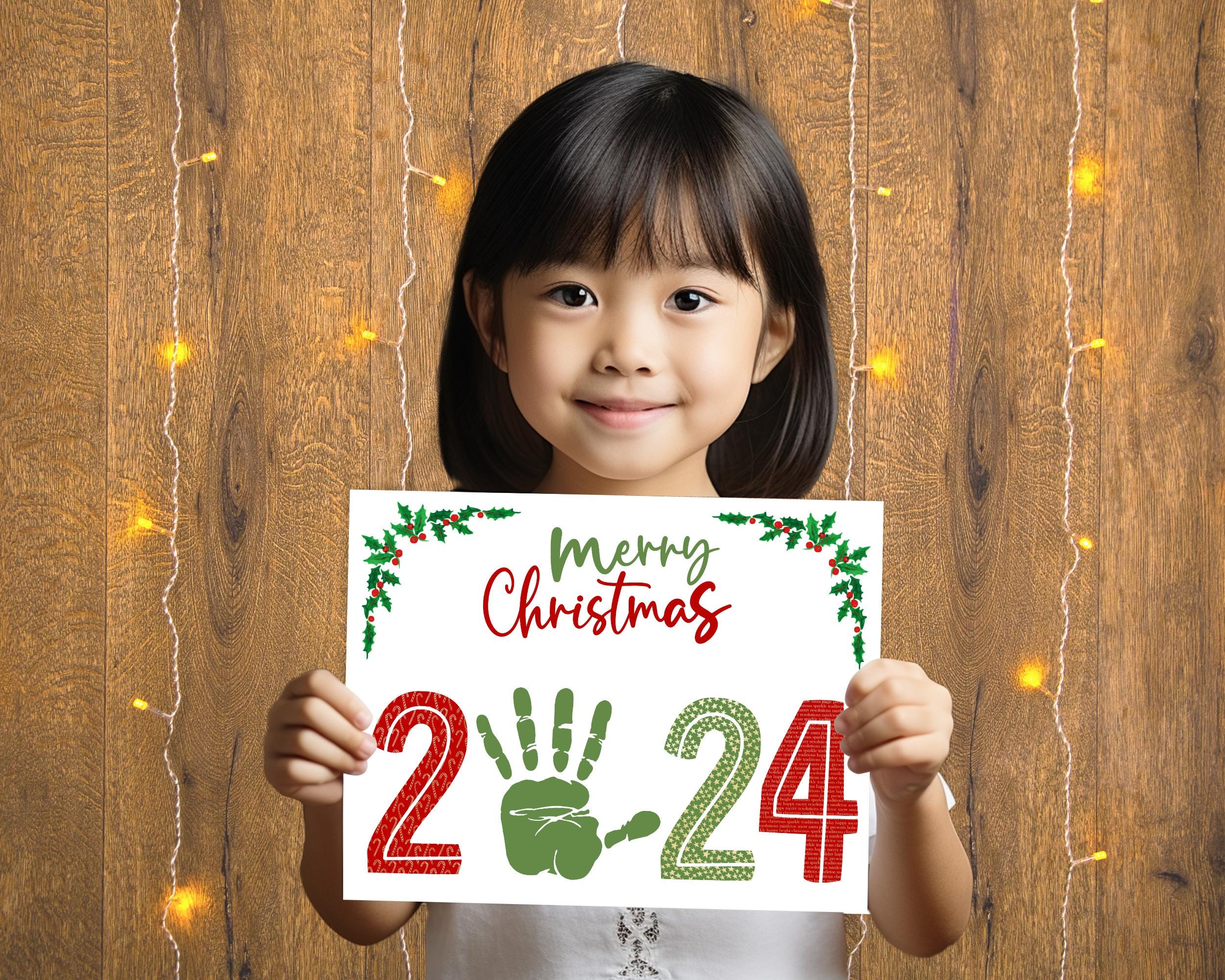 Christmas Handprint Craft, Merry Christmas 2024 Handprint Art, Winter ...