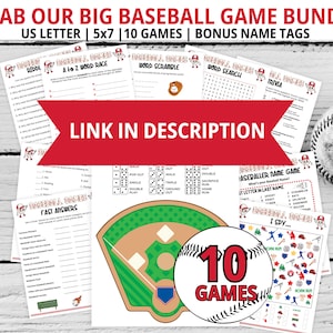 Baseball I Spy Game, Baseball Party Games, I Spy Kids Activity, Family ...