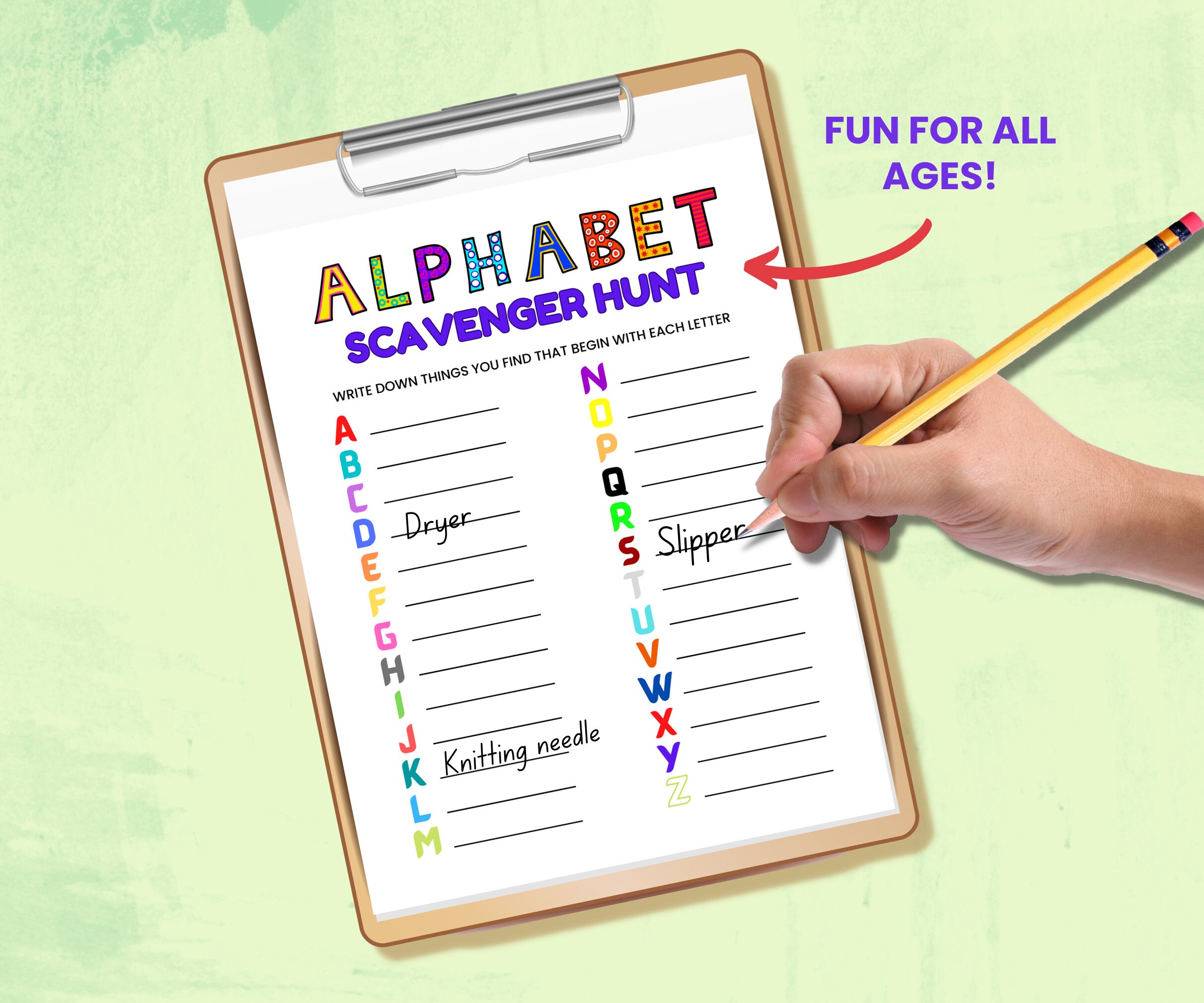 Alphabet Scavenger Hunt, Kids Scavenger Hunt, Printable Games for Kids ...