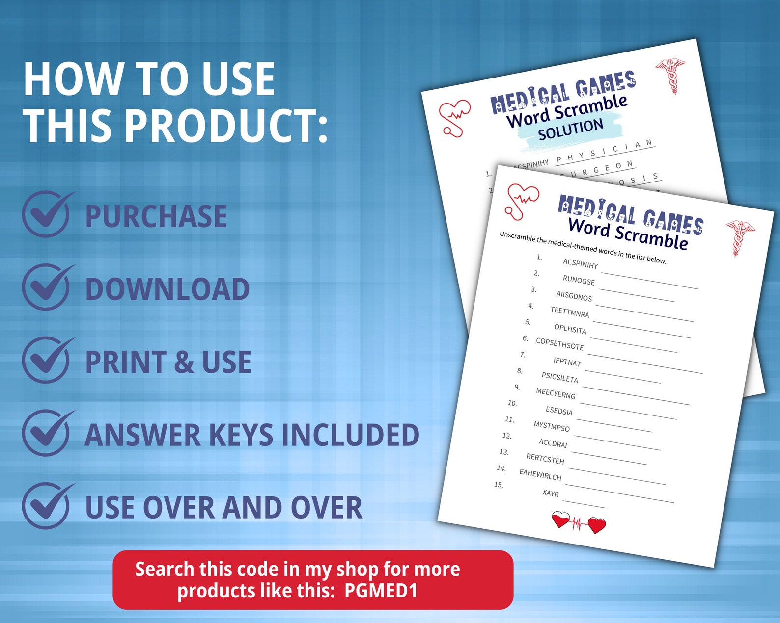 Medical Word Scramble, Medical Games, Nursing Games, Nurse Games ...