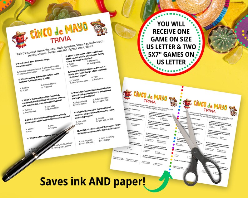 Cinco De Mayo Trivia, Cinco De Mayo Games, Family Game Night, Fiesta ...