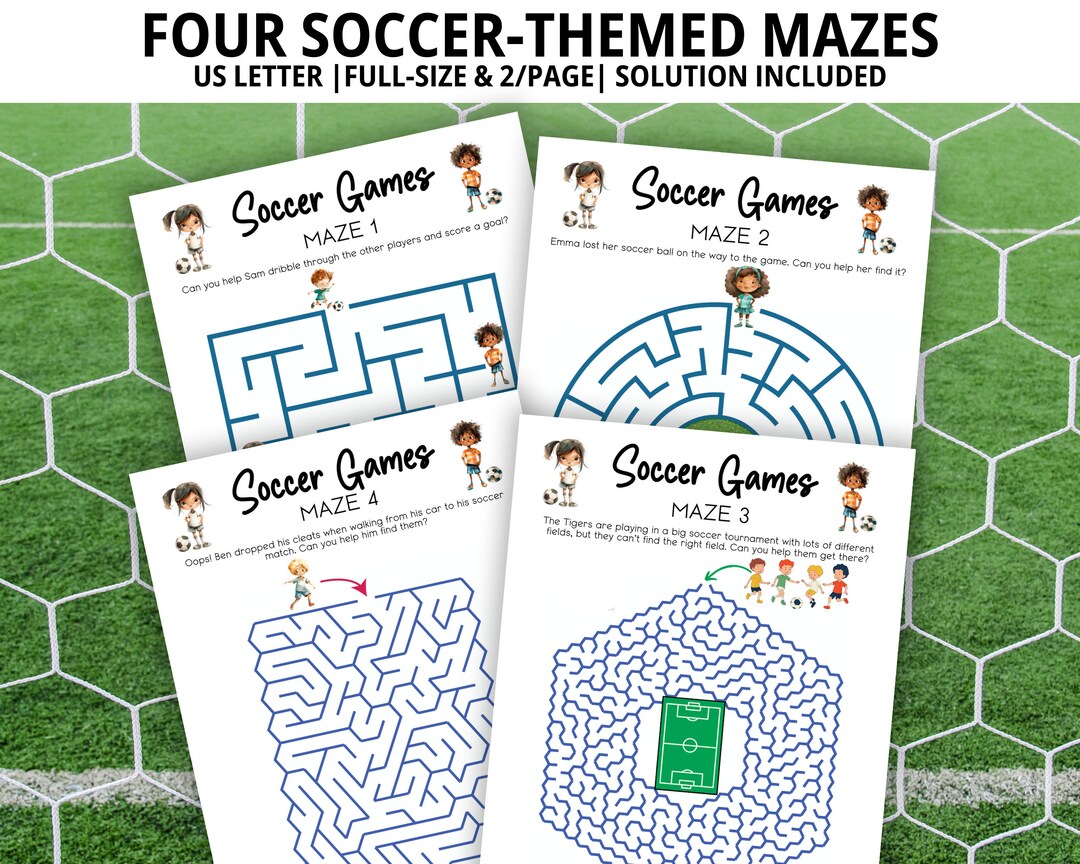 Soccer Mazes, Maze Games, Soccer Games, Soccer Birthday Party ...