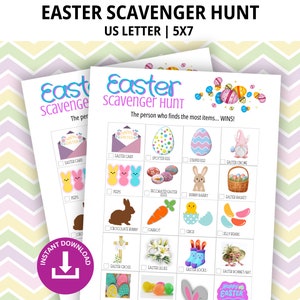 Easter Scavenger Hunt, Easter Games, Scavenger Hunt for Kids, Family ...