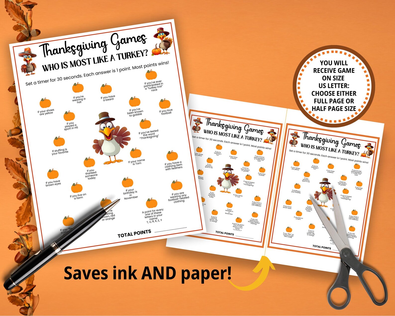 Who is Most Like a Turkey, Thanksgiving Games, Friendsgiving Game ...