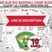 Baseball Word Search Game, Baseball Party Game, Family Game Night, Word ...
