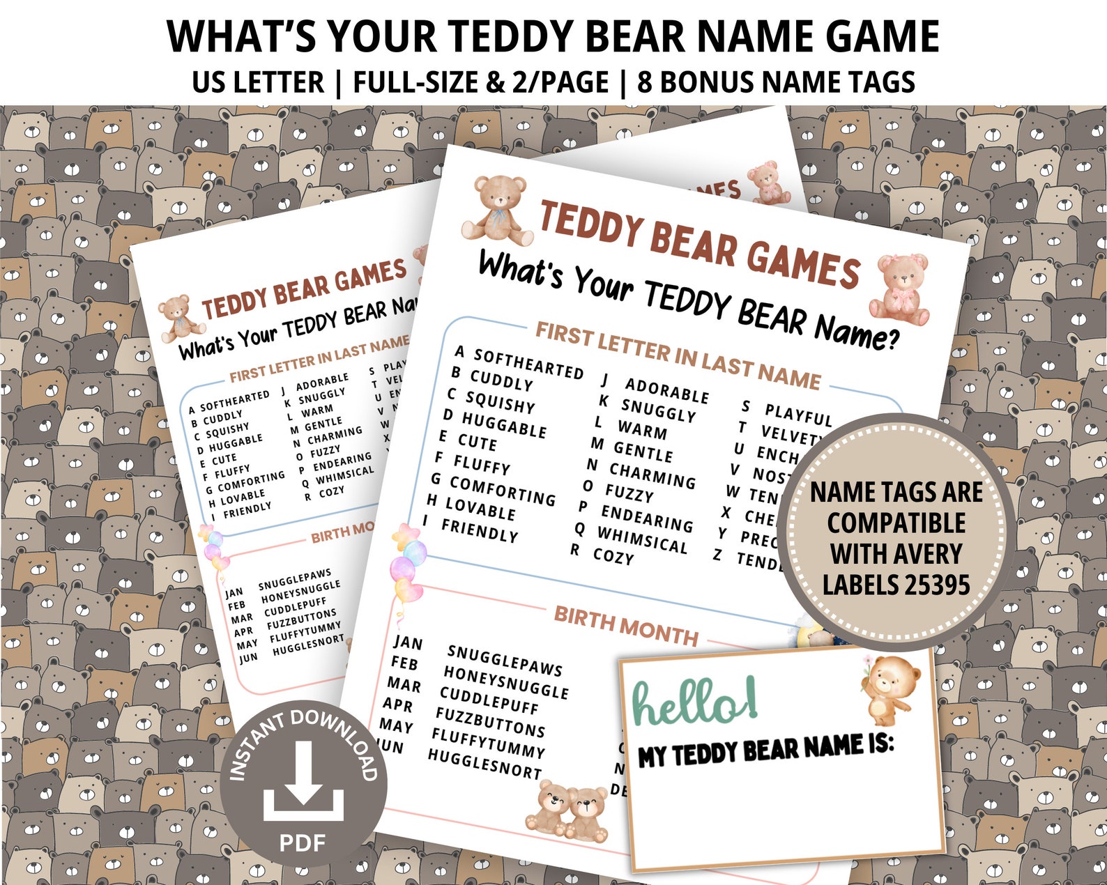 What's Your Teddy Bear Name, Teddy Bear Games, Name Game Generator ...