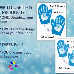 Winter Handprint Crafts, Let It Snow, Handprint Art, Winter Handprint ...