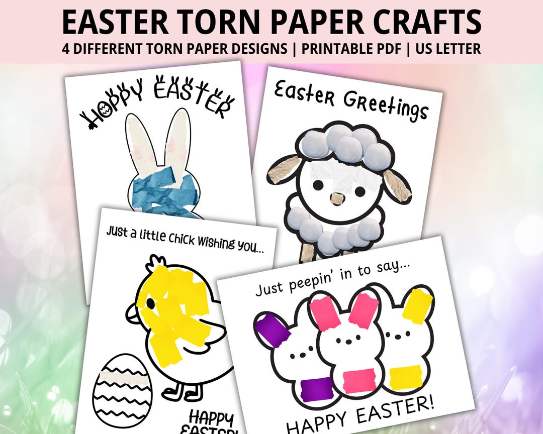 Easter Cut and Paste Craft, Torn Paper Craft, Classroom Activity, Pre ...