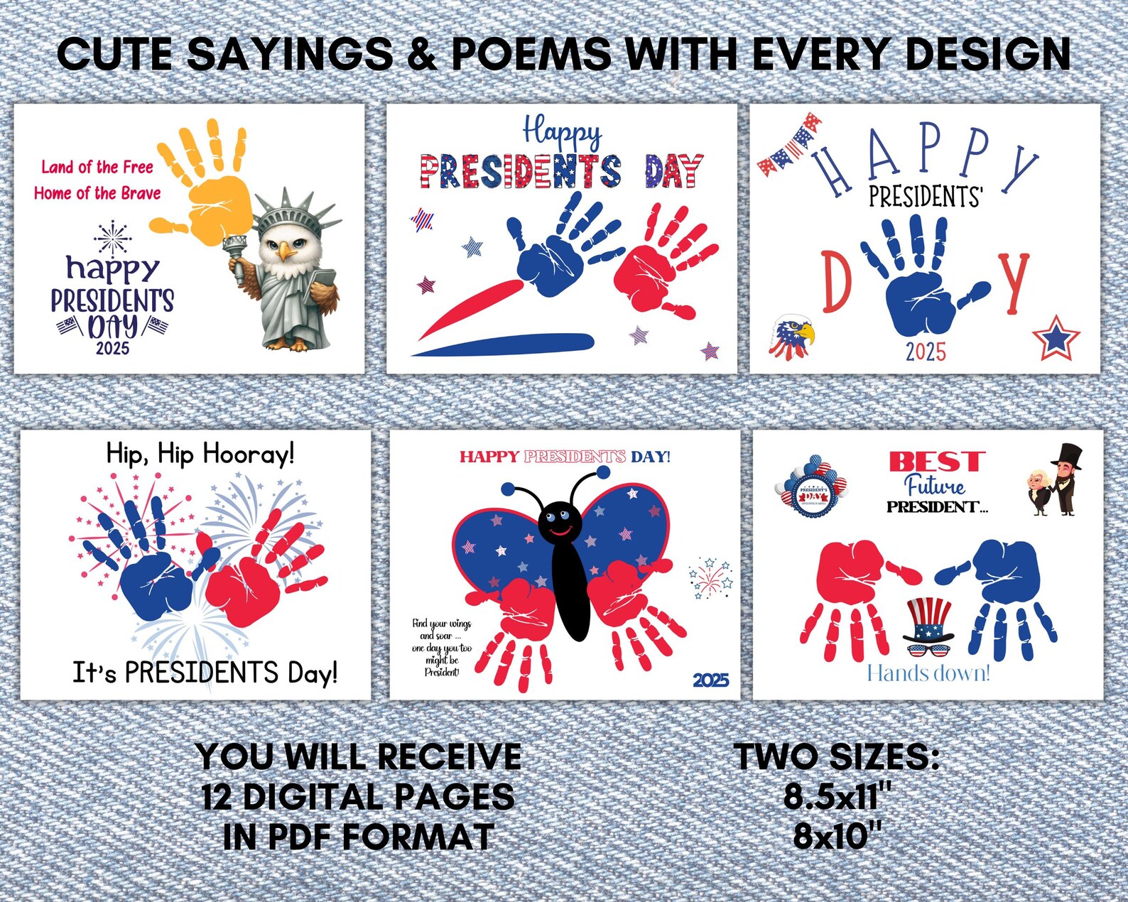 Presidents Day Handprint Craft, Patriotic Handprint Art, Handprint Sign ...