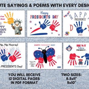 Presidents Day Handprint Craft, Patriotic Handprint Art, Handprint Sign ...
