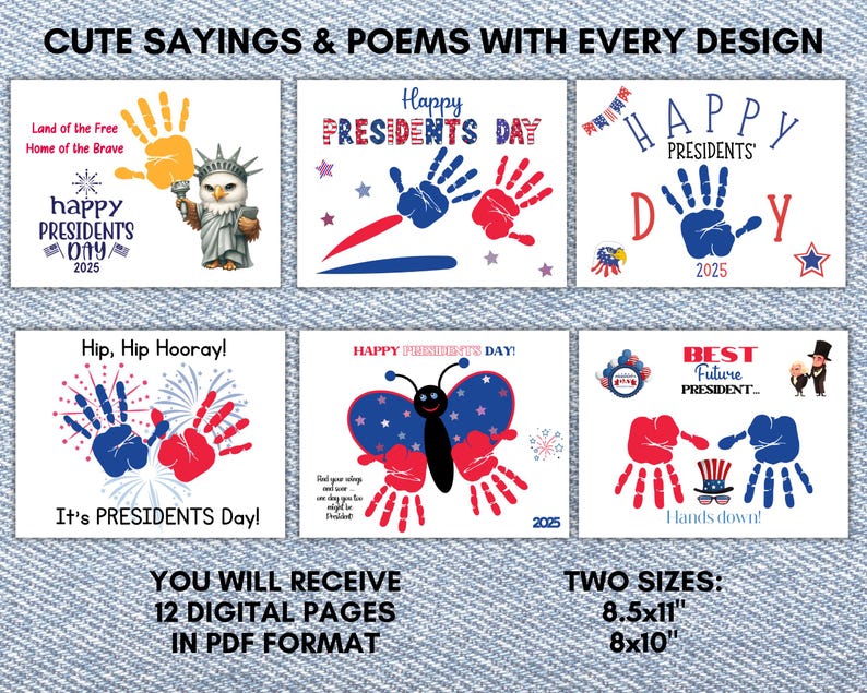 Presidents Day Handprint Craft, Patriotic Handprint Art, Handprint Sign ...