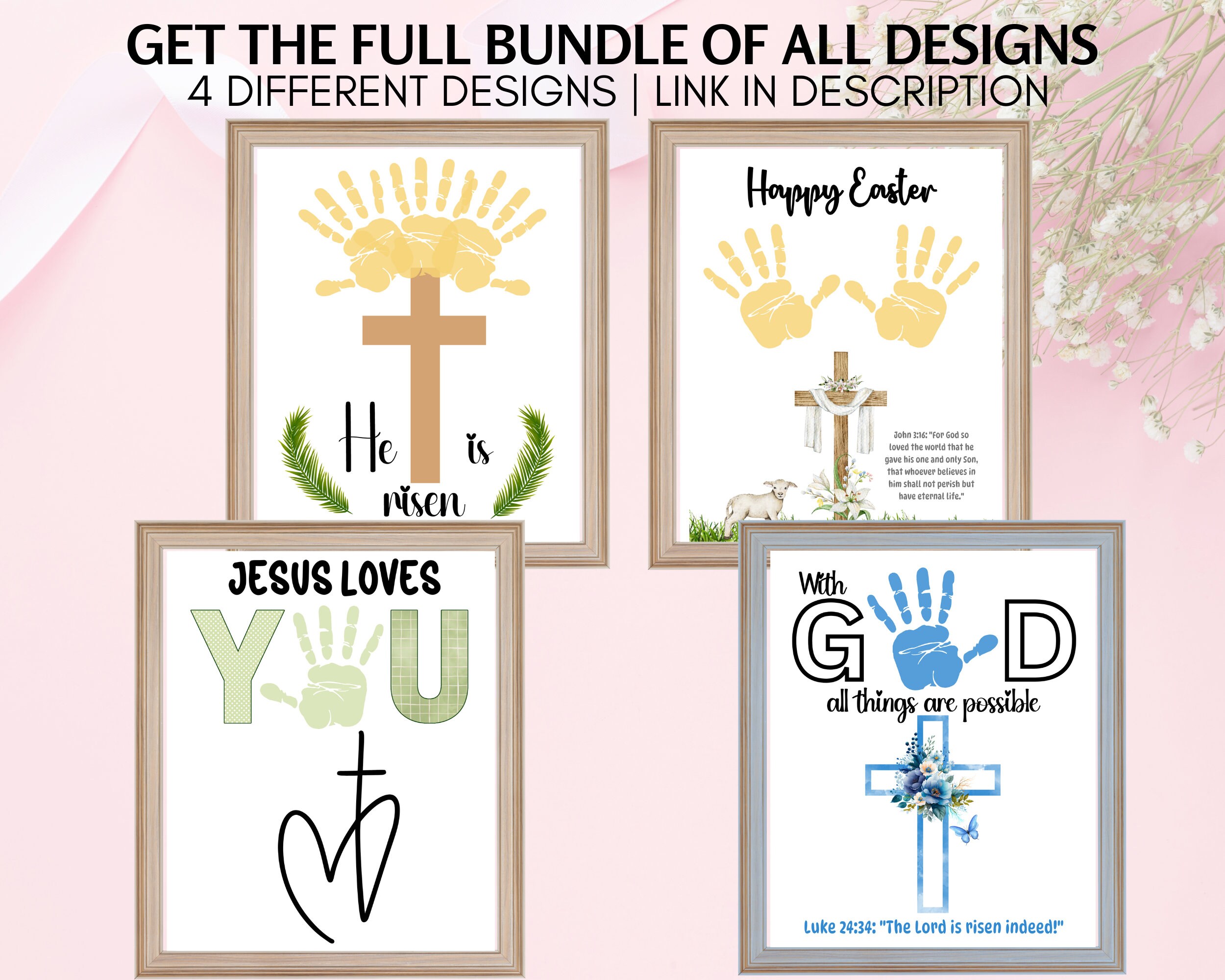 Easter Handprint Craft, Religious Easter Handprint Art, Handprint Sign ...