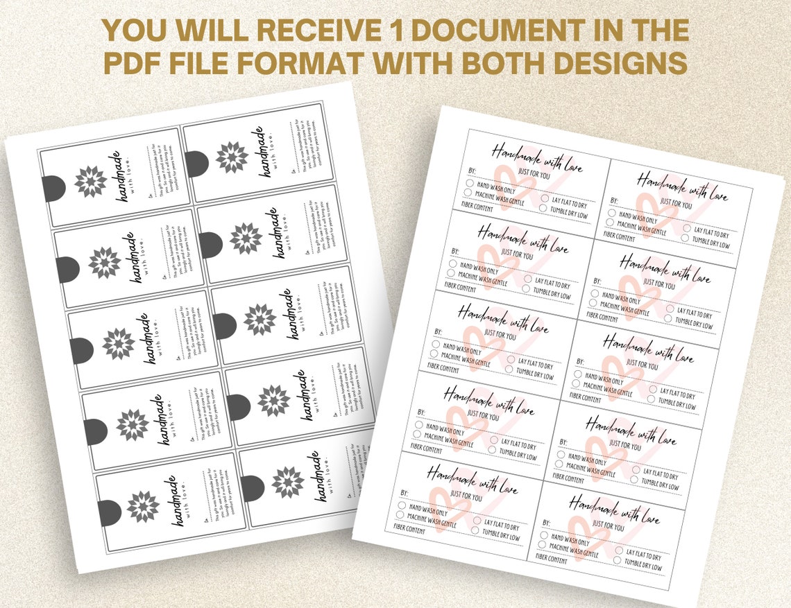 Quilt Care Card, Quilt Care Instructions, Printable, Quilt Care Labels ...