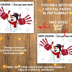 Christmas Handprint Craft, Snowman Handprint, Winter Handprint Craft ...