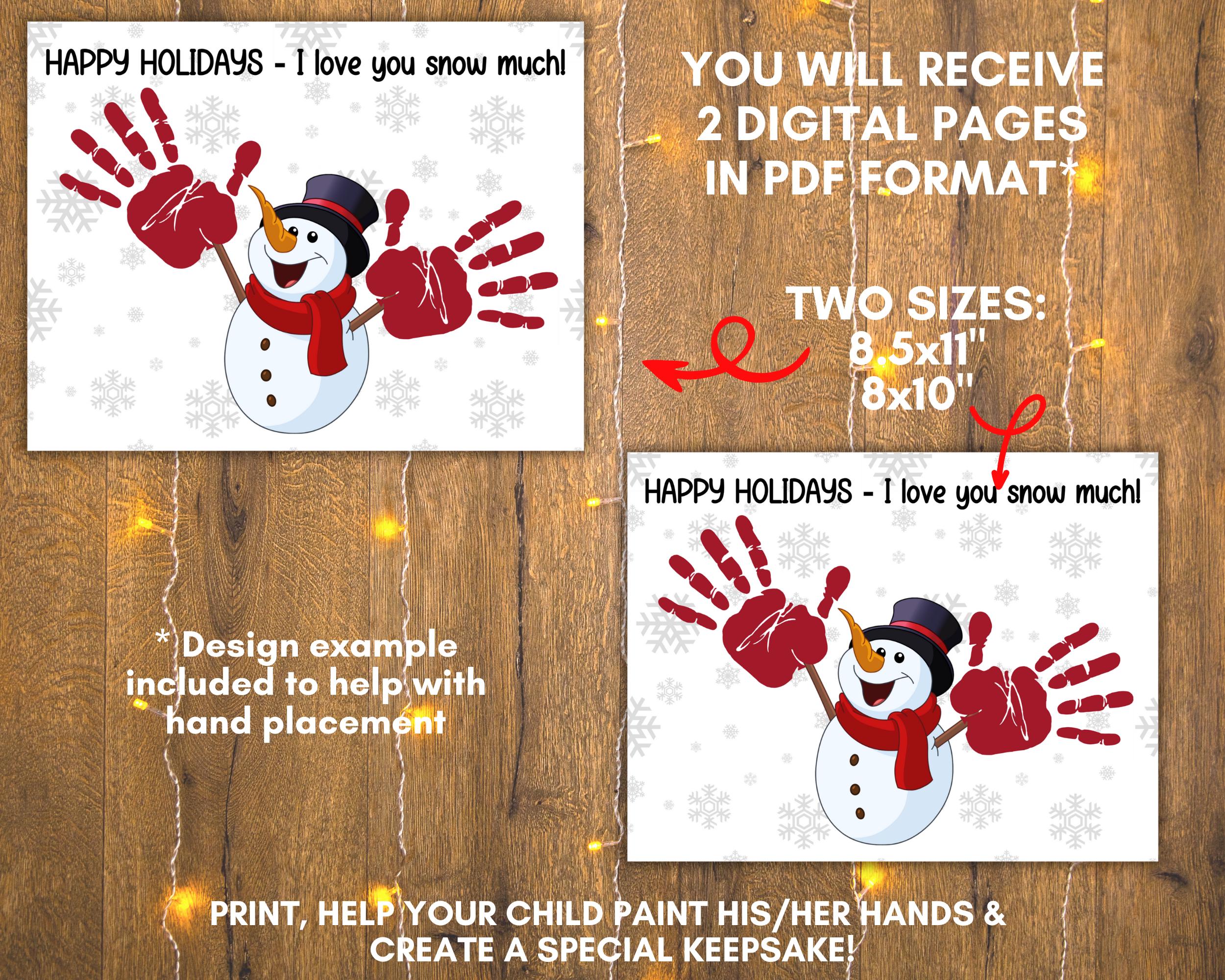 Christmas Handprint Craft, Snowman Handprint, Winter Handprint Craft ...