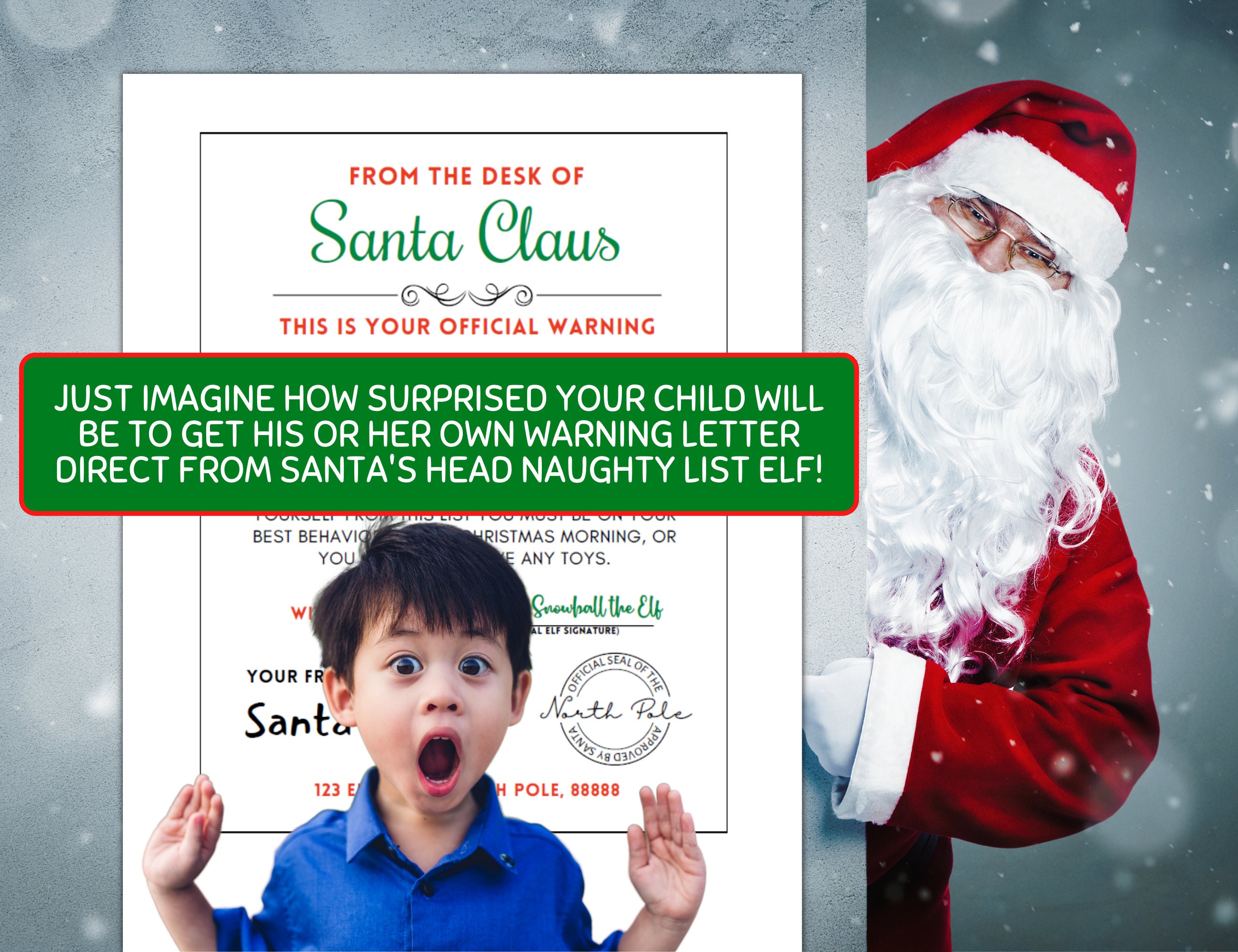 Editable and Printable Warning Letter From Santa in a Fillable PDF ...