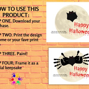 Halloween Handprint Craft, Bat Handprint, Fall Handprint Craft, Fall ...