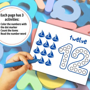 Do a Dot Numbers, Tracing Worksheets, Dot Marker, Counting Practice ...